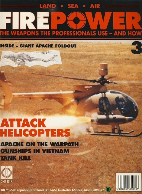 FIRE POWER MAGAZINE LAND SEA AIR issue no3 ATTACK HELICOPTERS £5.95 ...