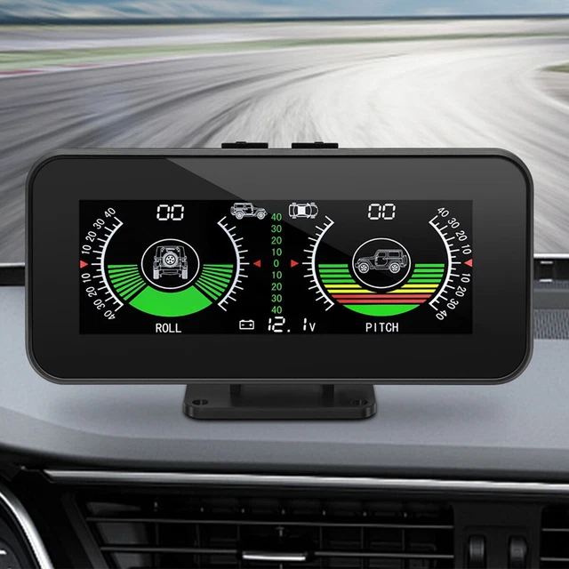 CAR DIGITAL INCLINOMETER 4x4 Off Road Slope Level Tilt Gauge Indicator ...