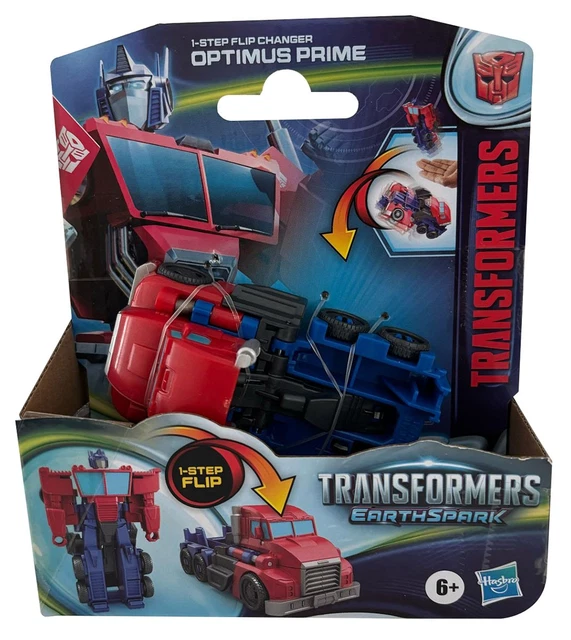 TRANSFORMERS EARTHSPARK OPTIMUS Prime 1-Step Flip Changer, verwandelbar ...