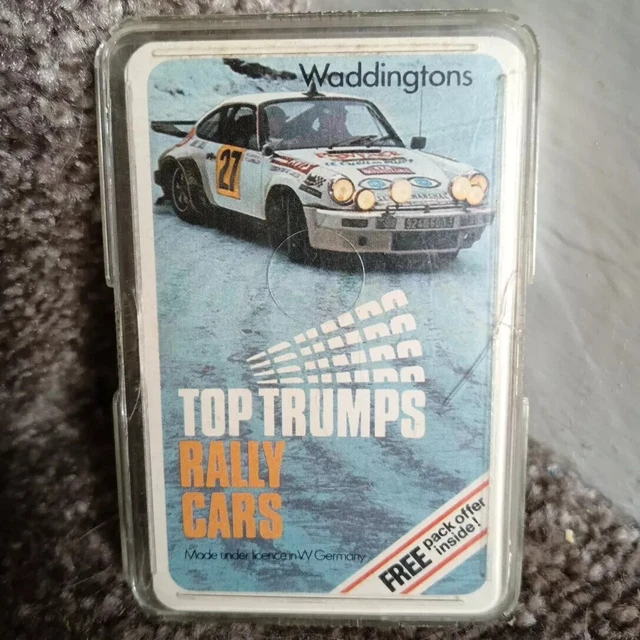 TOP TRUMPS RALLY Cars Vintage 1980 Waddingtons Card in Original Box ...