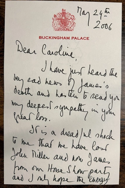 QUEEN ELIZABETH II Original Hand Written Letter Signature Personal ...