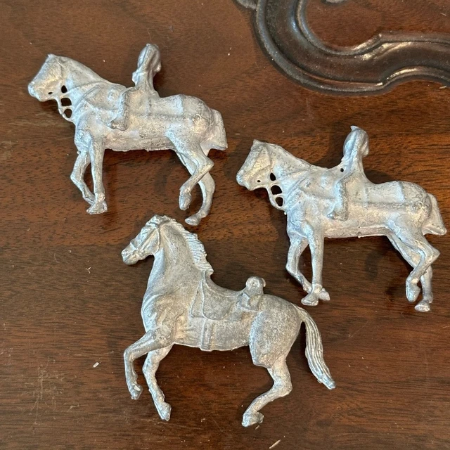 VINTAGE METAL TOY Horse and Rider Figurines (Set of 3) $75.00 - PicClick CA