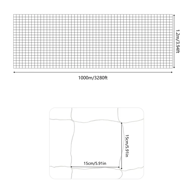 HEAVY DUTY TRELLIS Netting Roll - 4ft × 3280ft Soft Mesh Net For ...