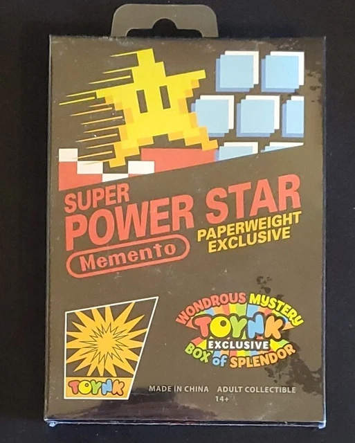 SUPER MARIO POWER Up Star Toynk Exclusive Paper Weight Nintendo SEALED ...
