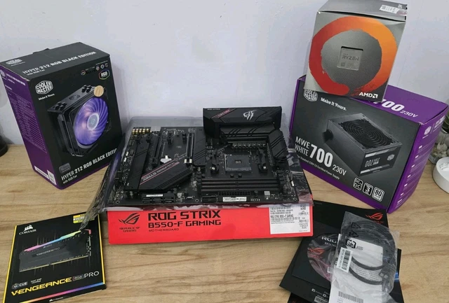 ASUS ROG STRIX B550-F Gaming 32Gb Corsair AM4 3700X Cooler Master Dark ...
