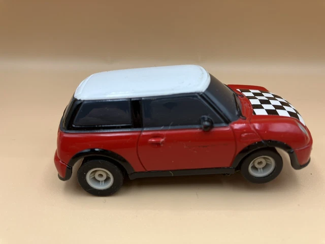 MICRO SCALEXTRIC BMW Mini racing car scale 1/64 12 volt motor £12.00 ...