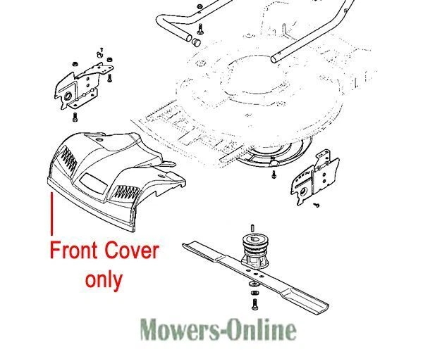 MOUNTFIELD STIGA FRONT Cover Grey Plastic 322226098/1 Multiclip 50 50S ...