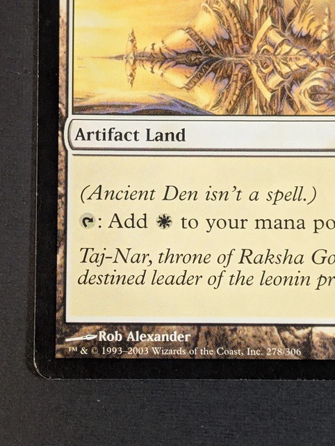 MTG CARD - 1x Ancient Den - Mirrodin - NM/LP - Artifact - Magic The ...