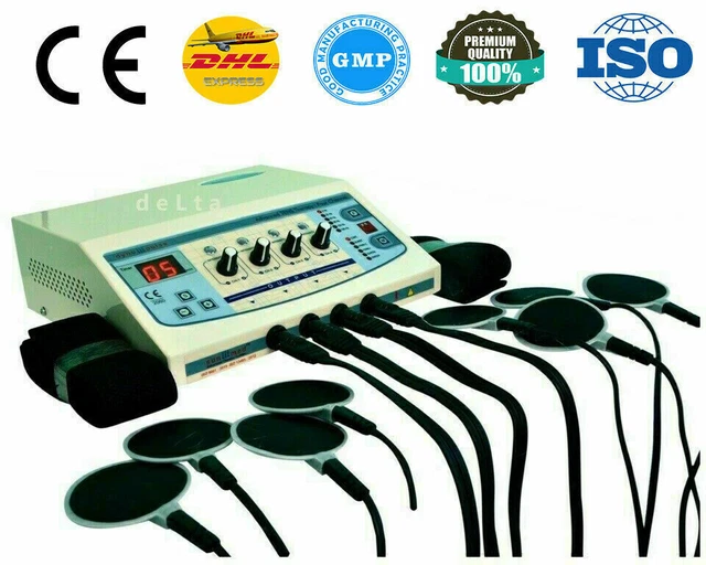 ELECTROTHERAPY 04 CHANNEL Pulse Massager machine Physiotherapy with ...