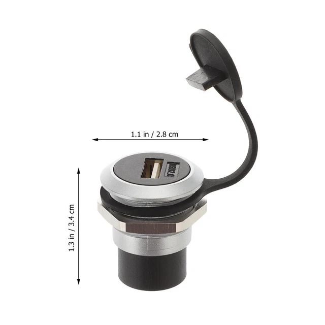 USB BULKHEAD ADAPTER Female to Female Pass Through Connector Flush ...