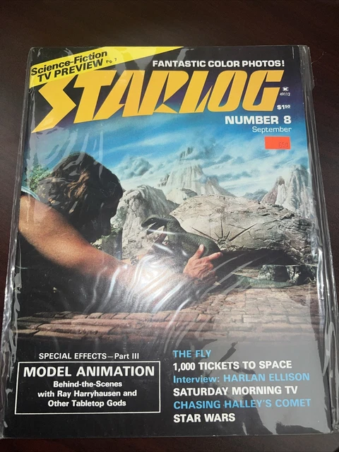 STARLOG NO.8 SEPT.1977 HARLAN ELLISON, MODEL ANIMATION,KISS BACK COVER ...