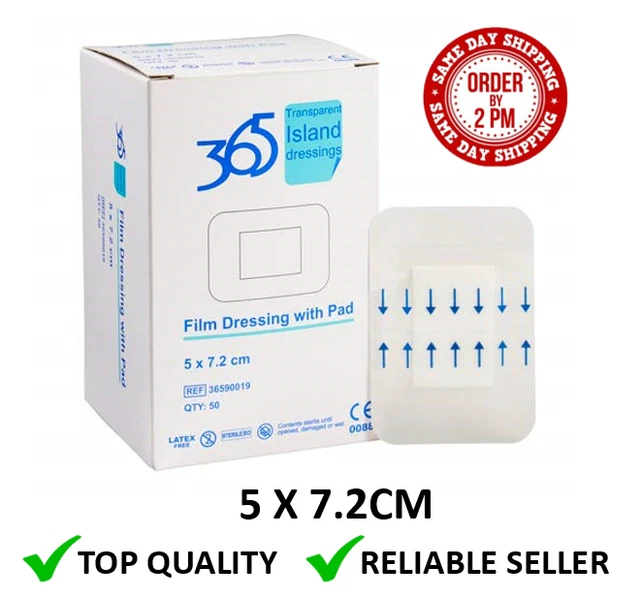 365 TRANSPARENT FILM ISLAND DRESSING 5 x 7.2 cm (REF: 36590019 ...