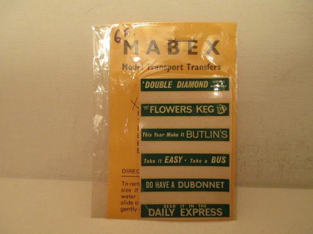 RARE MABEX DUBONNET Ads Original Decals Sheet Planche Decalques ...