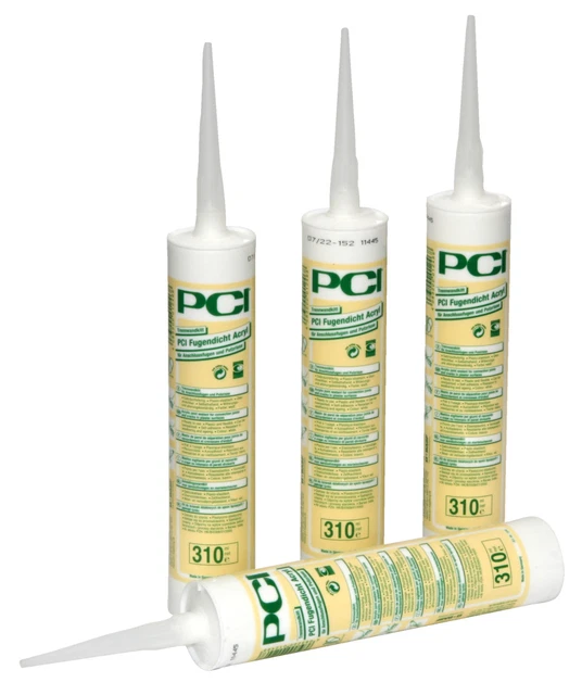 PCI FUGHE GUARNIZIONI 310ml Bianco Acrilico Stucco Sigillante Quadro ...