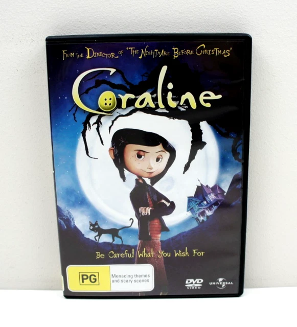 CORALINE DVD 2009 Dakota Fanning Terry Hatcher Animation Region 4 PAL £ ...