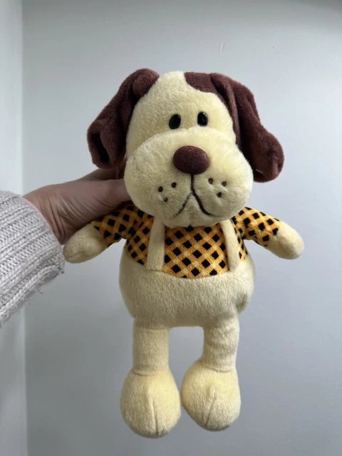 PMS YELLOW & brown dog puppy soft toy beanie 32cm tall £12.21 - PicClick UK