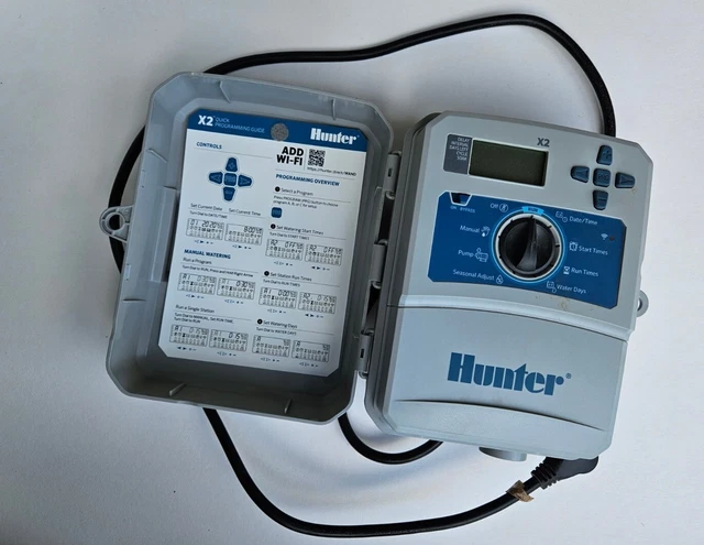 HUNTER X2-400 4-STATION Sprinkler Timer Controller Indoor or Outdoor ...