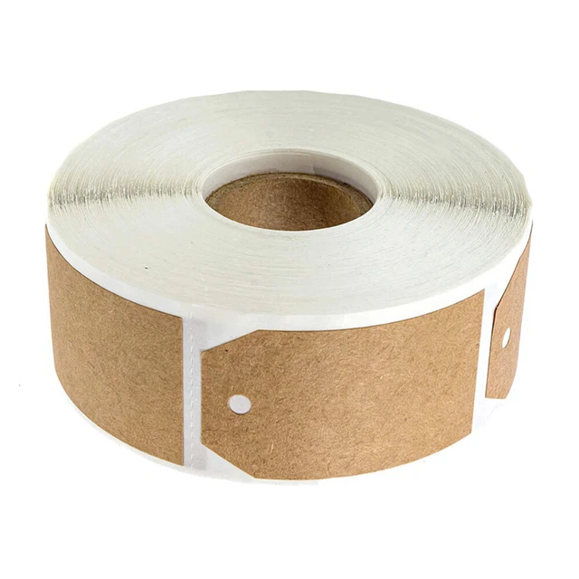 BLANK LABLE STICKERS Classification Label Marking Kraft Paper Gift Tag ...
