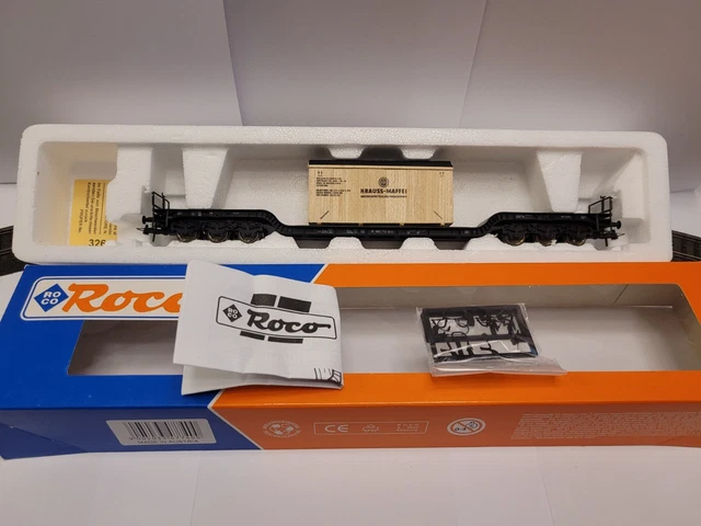 ROCO H0 47740 Tiefladewagen mit Trafo Krauss Maffei der DB in OVP EUR ...