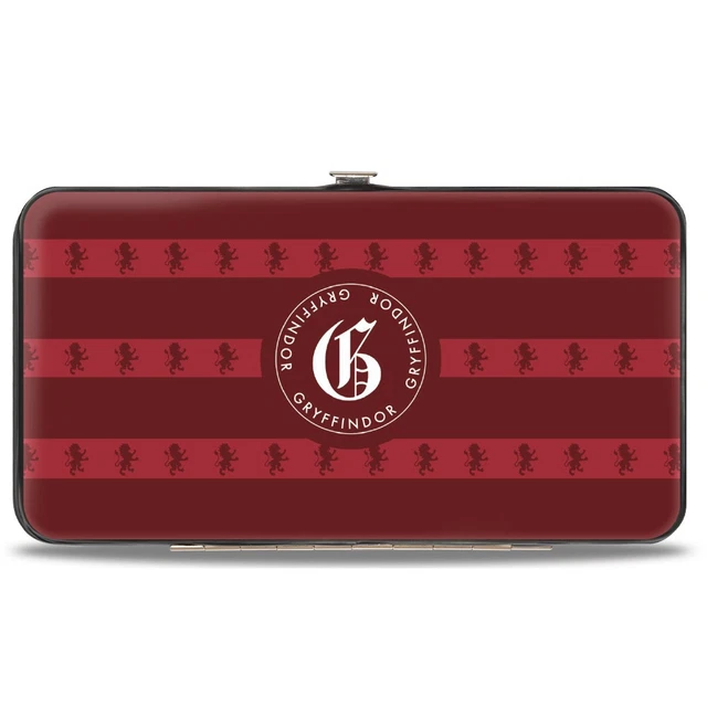 HINGED WALLET HOGWARTS ALUMNI GRYFFINDOR + Initial Monogram/Lion Icon ...