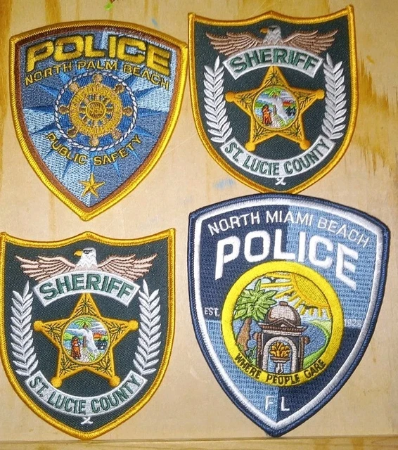 PATCH ~ FLORIDA FL POLICE 🚨 FIRE 🔥 PALM BEACH MIAMI BEACH ST LUCIE SHERIFF $34.87 - PicClick CA