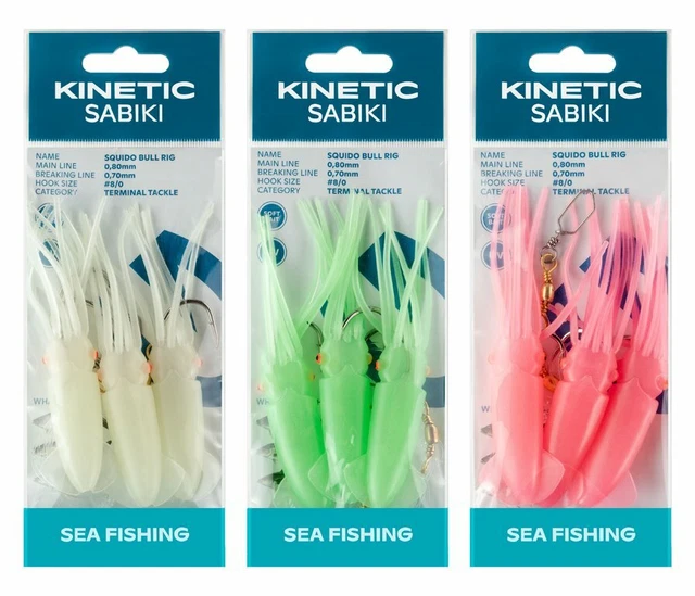 KINETIC SABIKI SQUIDO Bull Sea Rig Pilker Rig Cod Rig Pollock £3.74 ...