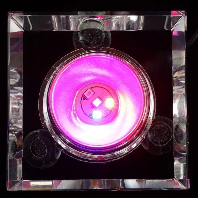 LED LIGHT BASE Glowing Light Base Glass Art Display Stand Clear ...