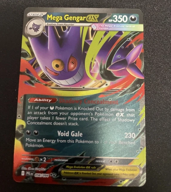 MEGA GENGAR EX - ME02: Phantasmal Flames 56/94 Double Rare Pokemon TCG ...