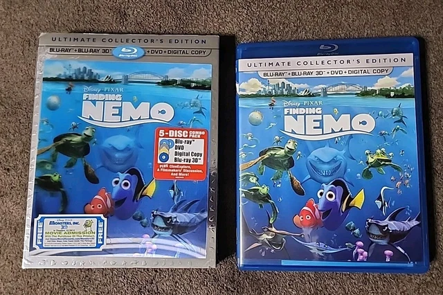 DISNEY PIXAR FINDING Nemo Blu-Ray 3D + Blu-Ray + DVD + Digital Copy ...