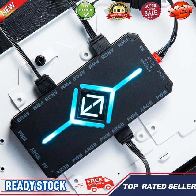 1 TO 9 3 in 1 PWM ARGB Fan Hub Splitter Magnetic Suction Hub with ...