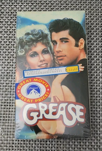 GREASE VHS RARE SEALED Vintage 1990 movie Paramount Watermark Hype ...