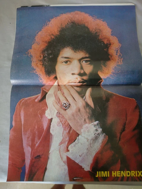 ANCIEN BEAU POSTER AFFICHE JIMI HENDRIX CHANTEUR MUSIQUE des années 70 ...