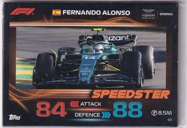 TOPPS F1 TURBO Attax 2023 Fórmula 1 Núm 69 Fernando Alonso Speedster ...