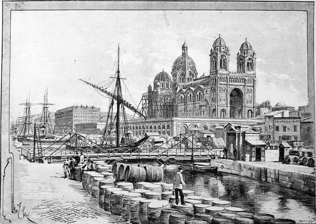 MARSEILLE- LA CATHÉDRALE et les NOUVEAUX BASSINS au 19e siècle ...