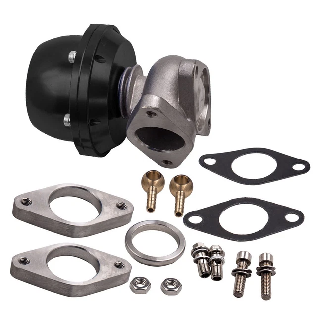 UNIVERSAL 38MM External Turbo Wastegate Dump Silver for all turbo new £ ...