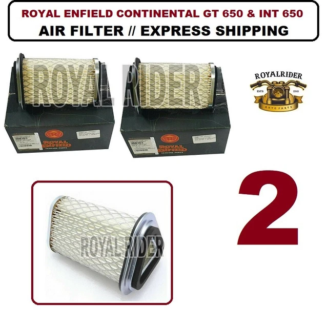 ROYAL ENFIELD CONTINENTAL Gt 650 & Int 650 "Air Filter 2Pc" $54.99 ...