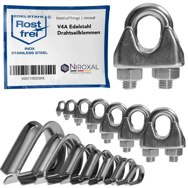 NEU DADI A percussione M4 in acciaio inox V2A con 4 punte filettate ...