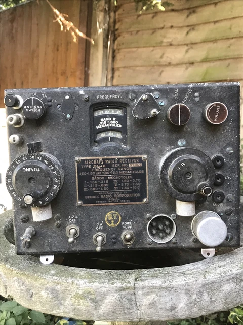 WWII USAAF BENDIX RA-1B Receiver Radio Signal Corps Air Ministry Bomber ...