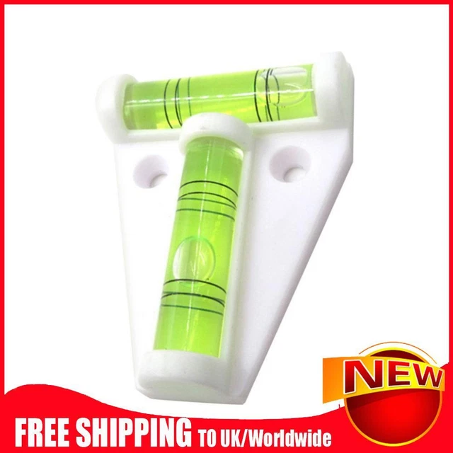 T-TYPE SPIRIT LEVEL Plastic Measuring Vertical Horizontal Adjuster ...