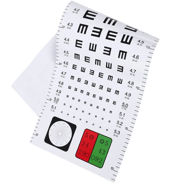 EYE TEST CHART for Wall - Snellen Chart for Low Vision Exam-NP £4.99 ...