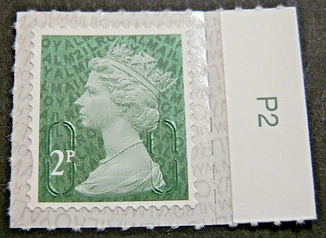 GB MACHIN DEFINITIVE SG U2921 2P DARK GREEN NO SOURCE CODE M21L PB-sL - MNH £1.55 - PicClick UK