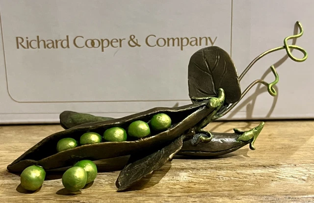 PEA POD HAND Painted Solid Bronze Foundry Cast Sculpture Keith Sherwin ...