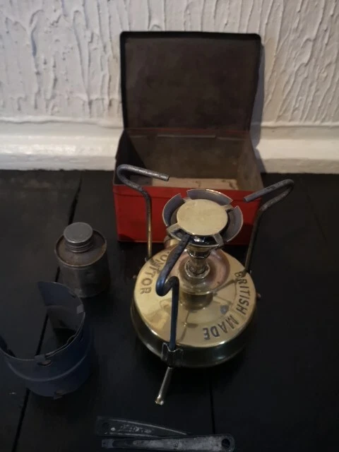 VINTAGE BRASS PARAFFIN Stove Monitor 17B British Made Camping Primus £ ...