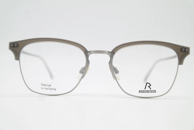 GLASSES RODENSTOCK R 7082 Titanium Grey Silver Oval Frames Eyeglasses ...