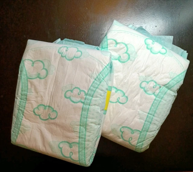 2 CLOTH BACKED Kiddo Premium Night Size Small Diapers ABDL Pampers ...