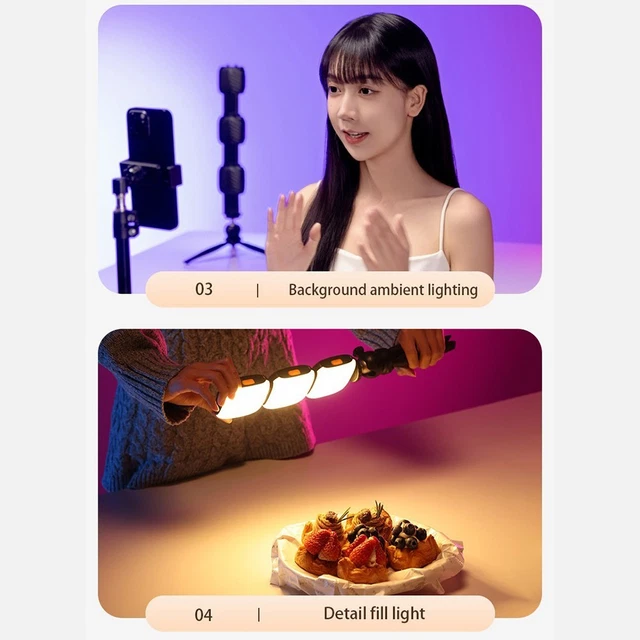 PORTABLE PHONE FILL Light with Long Battery Life and Fast Type C Charge ...