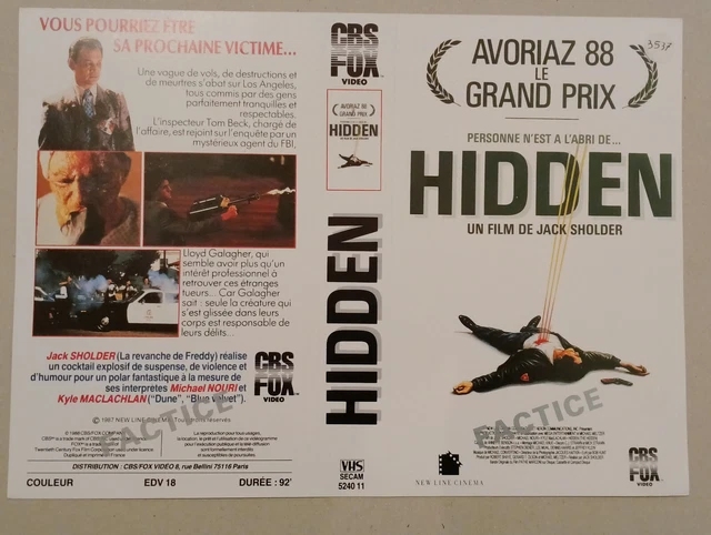 JAQUETTE VHS - Hidden- Vhs Sleeve - Cbs Fox EUR 5,00 - PicClick FR