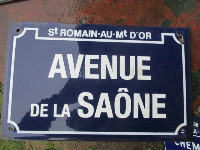 AVENUE DE LA SAÔNE , plaque émaillée ancienne EUR 19,99 - PicClick FR