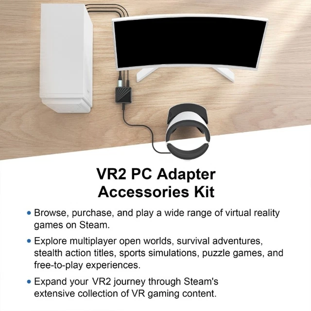 EASY TO SETUPS Adapter for VR2 Include Power Cable & DP1.4 Cable $82.69 ...