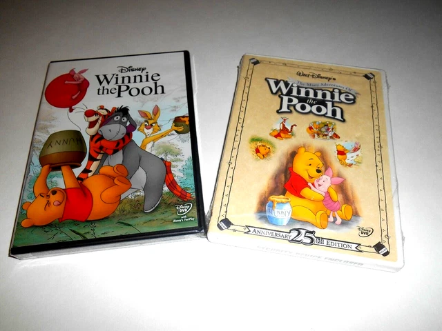 LOT OF 2 = The Many Adventures of Winnie the Pooh + FREE DVD 25th ...